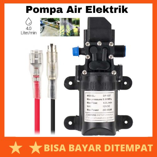 Pompa Air Elektrik High Pressure 12V / Alat Mesin Pompa Pendorong Air ...