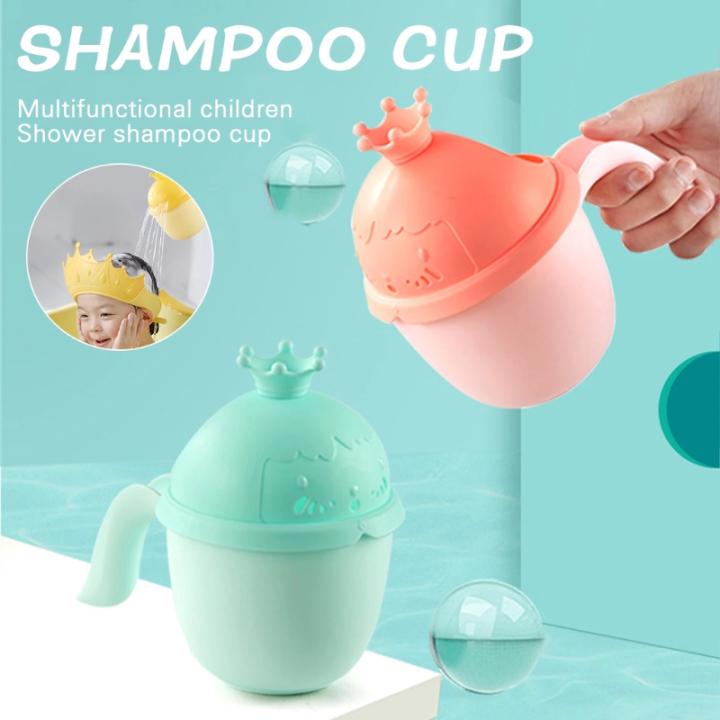 Cute Cartoon Baby Bath Caps Toddle Shampoo Cup Children Bathing Bailer ...