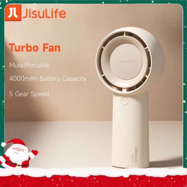Jisulife Personal Handheld Turbo Fan Rechargeable (4000mAh) | Lazada PH