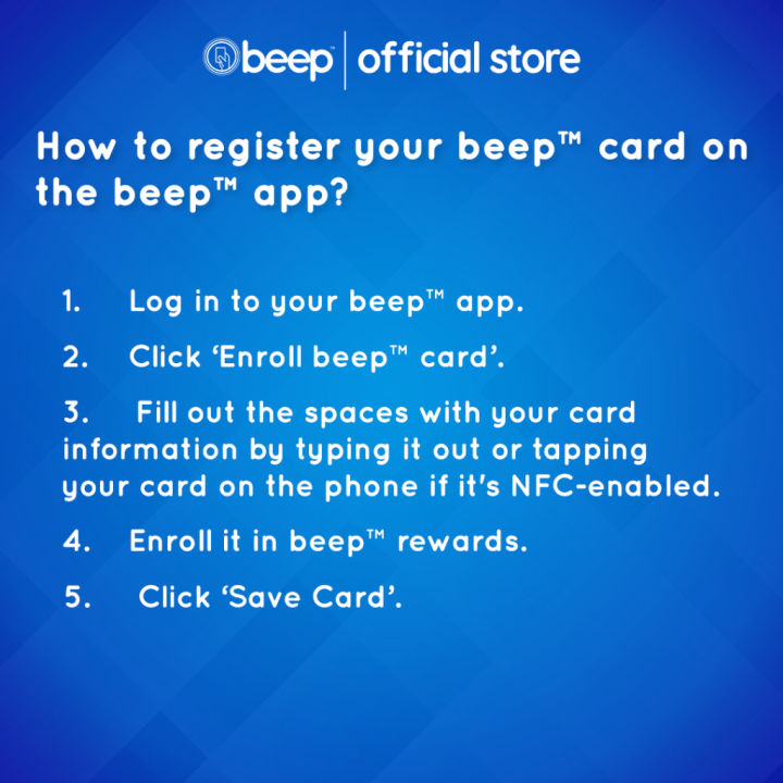 Limited Edition CalligraFilipino beep™ card - Pilipino (Blue) | Lazada PH