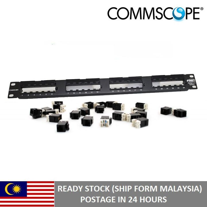 Commscope AMP UTP Category 6 24 Port Patch Panel 1933796-2 Fullset | Lazada