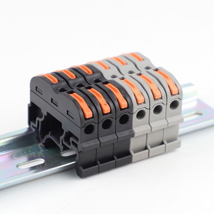 10PCS SPL-1 Rail Type Quick Connection Terminal 32A Press Type Connector Instead of UK2.5B ...