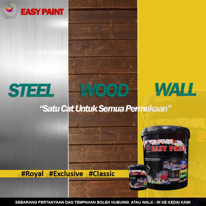 [No Need Undercoat] 5 Liter Easy Paint - Paint for all surface - WALL ...