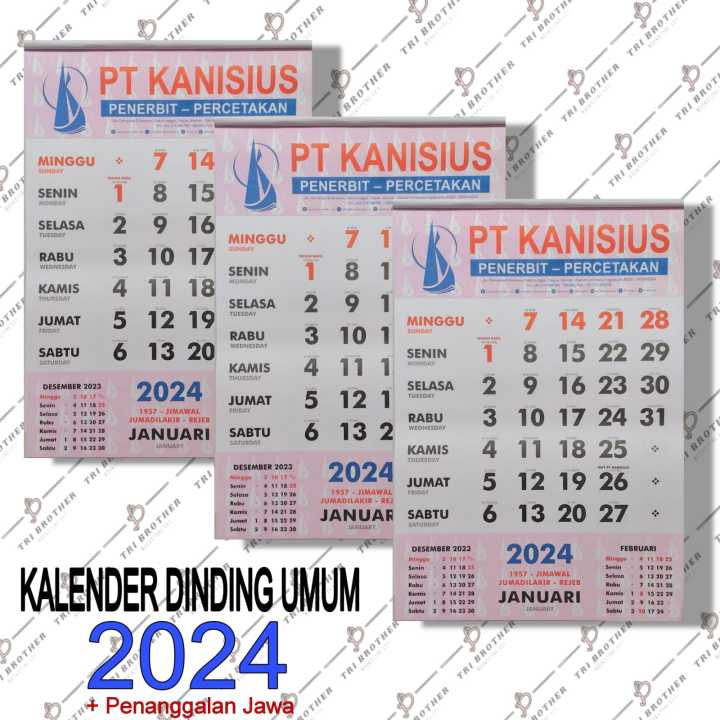 Kalender Dinding PT Kanisius 2024 Umum | Lazada Indonesia