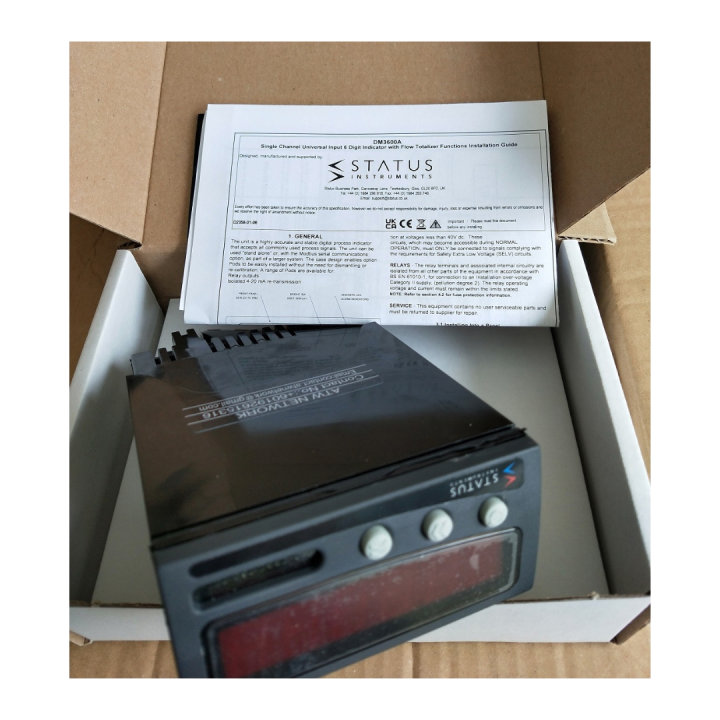 Status Instruments DM 3600A/00/S2, Intelligent digital panel meter ...