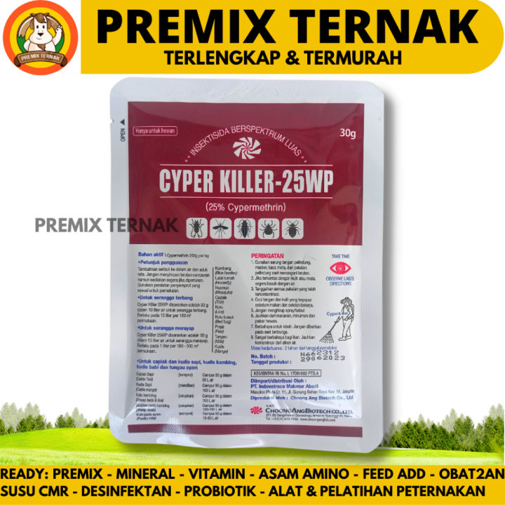 CYPERKILLER 25 WP 30 GRAM ORIGINAL Obat Insektisida Pembasmi Kutu Lalat ...