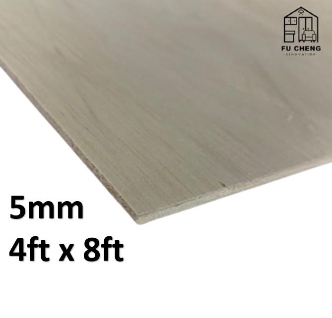 (4ft x 8ft) 5mm Plywood Timber Panel Wood Board Sheet Ply Wood Papan ...