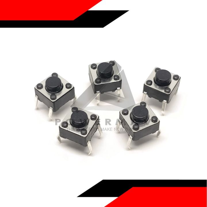 5pcs 4 Pin Tact Swicth 6x6x5mm 4pin G89 Tactile Tact Push Button Micro