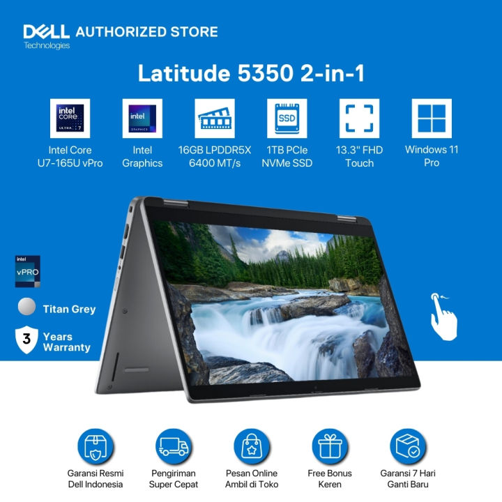 Dell Latitude 5350 2in1 [Core Ultra 7-165U vPro-16GB-1TB-UMA-W11P-3YR ...