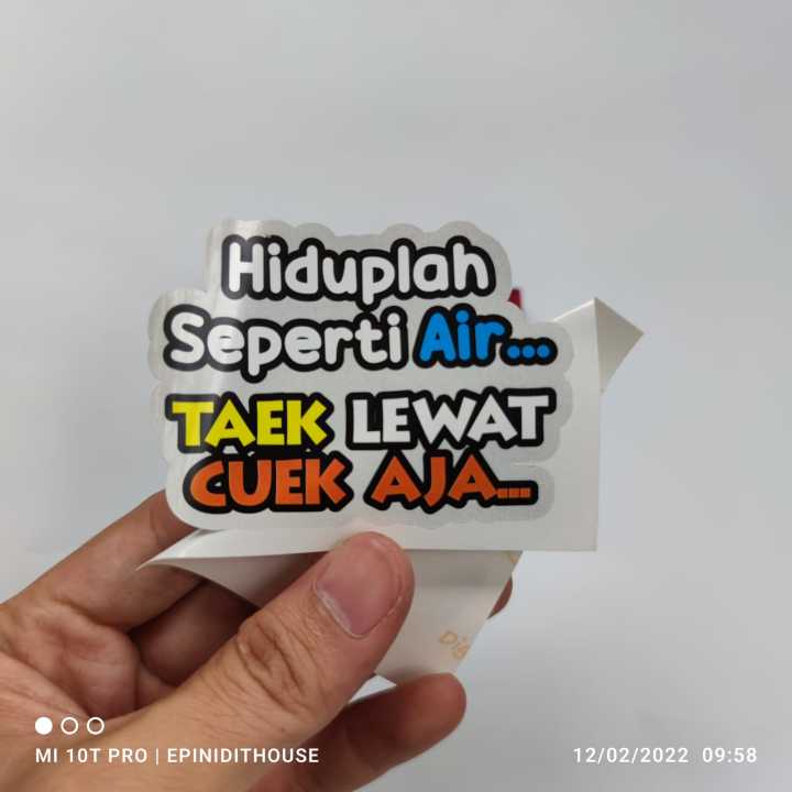 Stiker Hidup Seperti Air Kata Humor Lucu Viral Nyleneh Meme Motor Helm | Lazada Indonesia