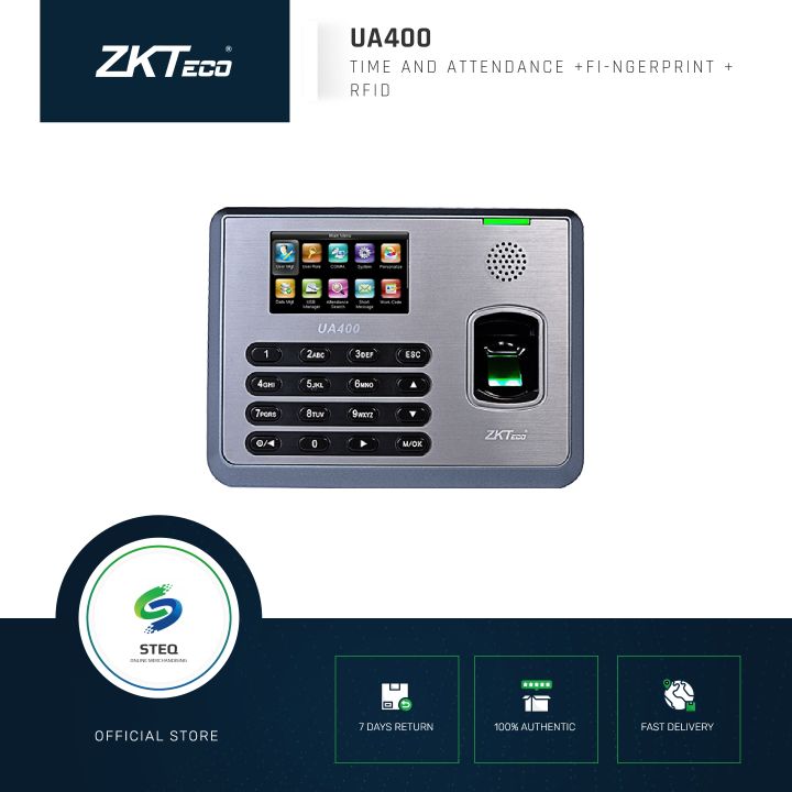 STEQ ZKTECO UA400 TIME & ATTENDANCE + FINGERPRINT + RFID | Lazada PH