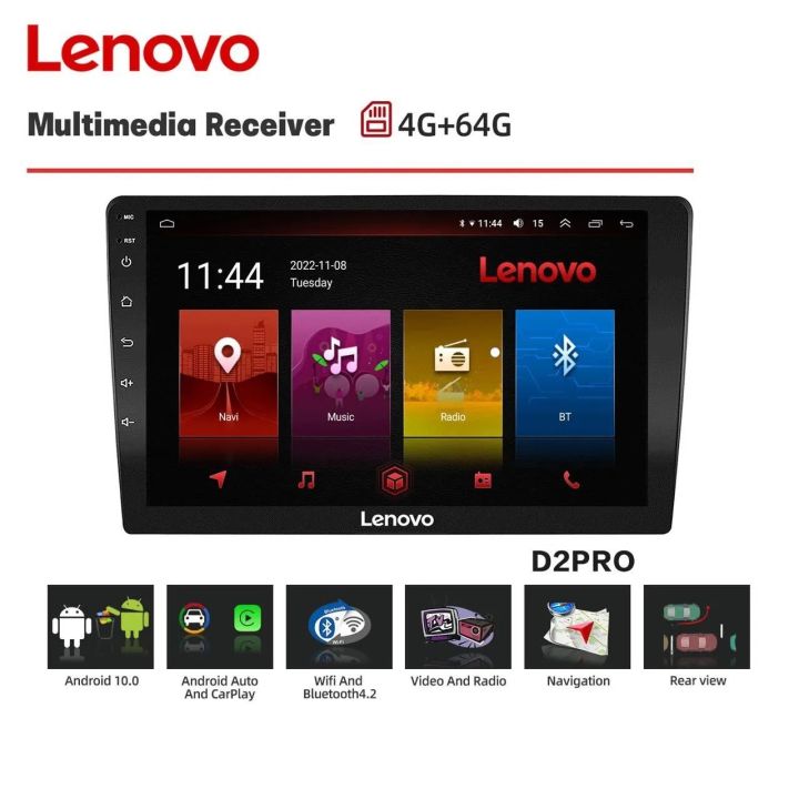 Lenovo D2Pro-9 Android Car Stereo 9 inch 4GB+64GB Head Unit with GPS ...