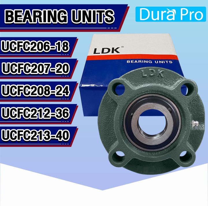 UCFC206-18 UCFC207-20 UCFC208-24 UCFC212-36 UCFC213-40 LDK ตลับลูกปืนตุ๊กตา ( BEARING UNITS ...