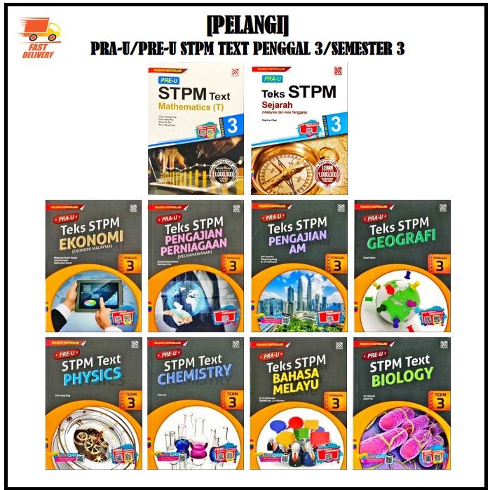 [CH] PELANGI: TEXT BOOK PRA-U / PRE-U STPM PENGGAL 3/ TERM 3 | Lazada