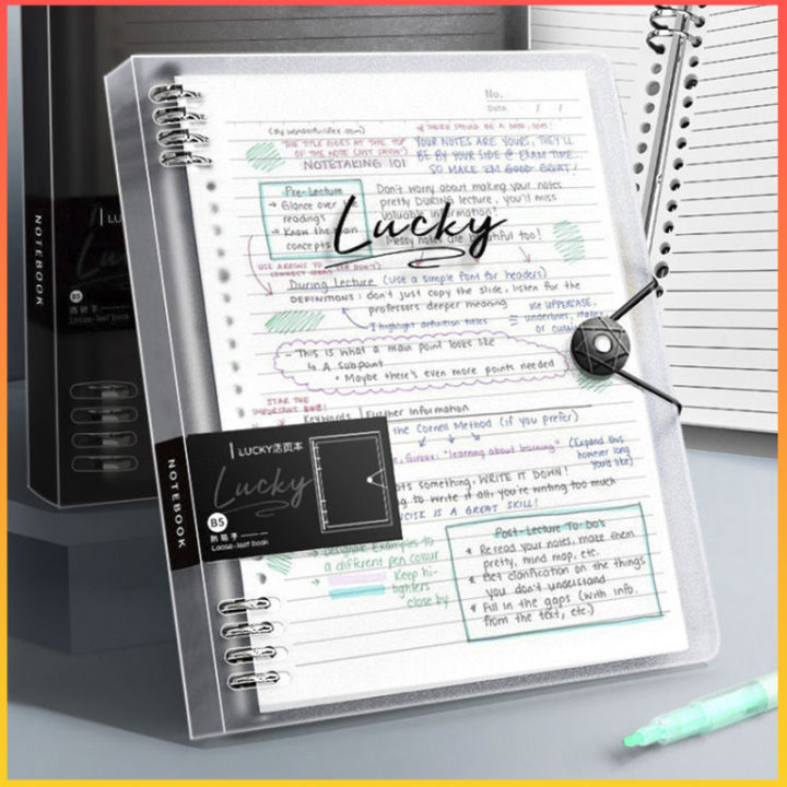 A5/B5/A4 Refillable Plastic Cover Note-book Loose Leaf Stationery 60 ...