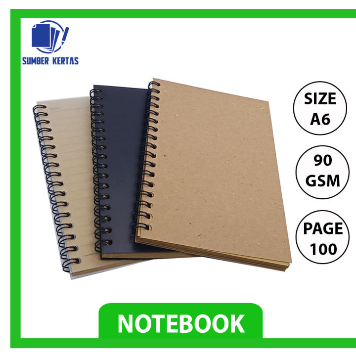 NOTEBOOK A6/JURNAL A6/BUKU CATATAN A6/ BROWN PAPER/CRAFT PAPER/BROWN ...