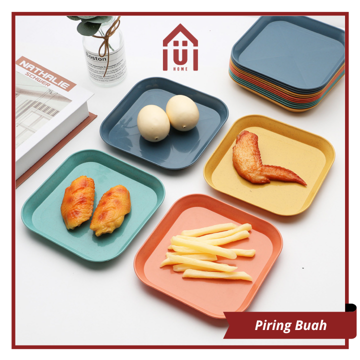 PIRING PLASTIK MAKAN UNIK TEMPAT WADAH BUAH SAYURAN SNACK KUE SAJI ...