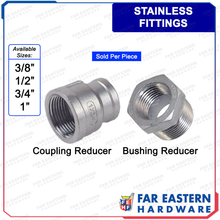 Coupling | Hex Bushing Reducer Stainless Fittings 304 3/8" 1/2" 3/4" 1 ...