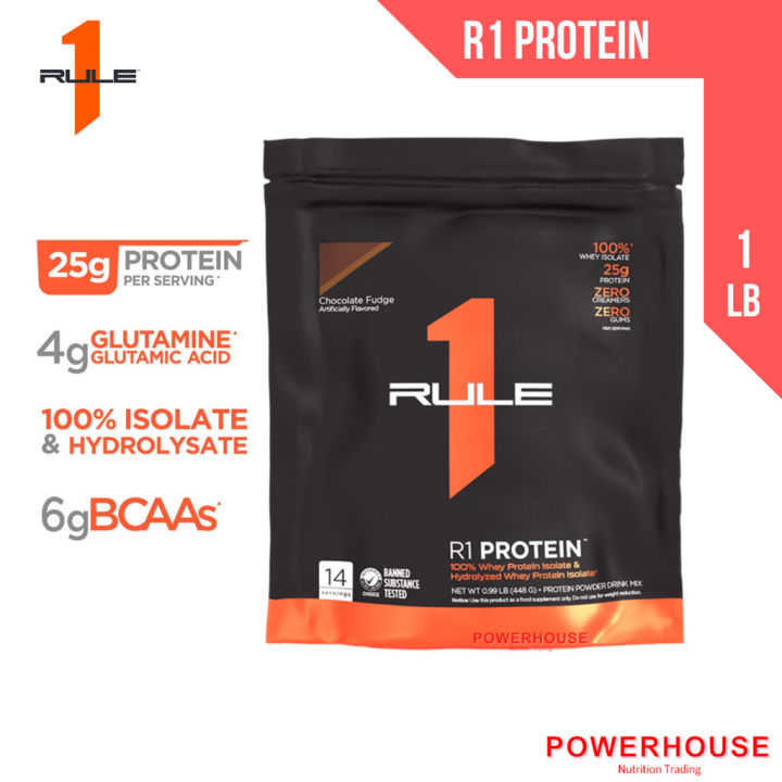 Rule 1 Protein 100% Whey Isolate & Hydrolyzed Whey Protein Isolate, 1lb ...
