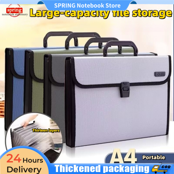 A4 Portable Accordion Expanding File Folder Document Organizer ...