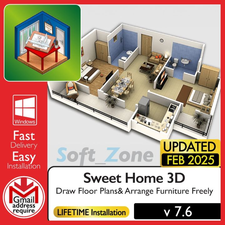 Sweet Home 3D 7.6 - Draw Floor Plans & Arrange Furniture Freely ...