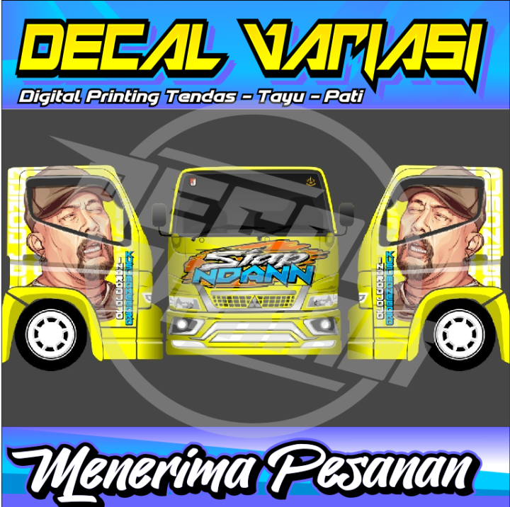 Stiker Decal Tulisan Depan Stiker Pintu Samping Truk Stiker Siap Dan ...