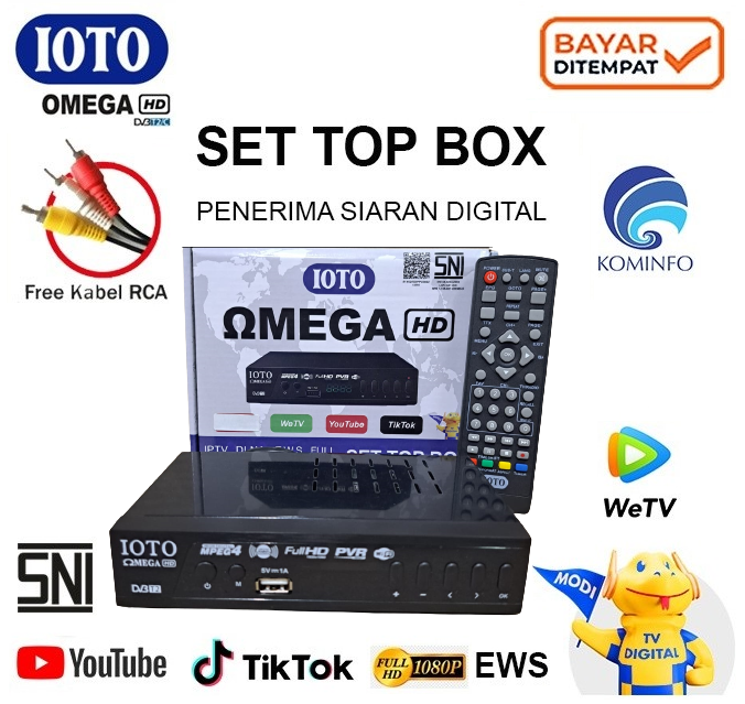 Set Top Box IOTO OMEGA Digital Full HD EWS Youtube TikTok | Lazada ...