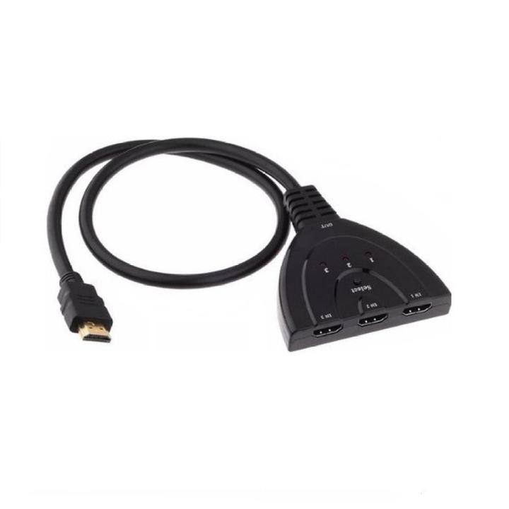 NEW RABBIT MALL HDMI Switch IN 3 OUT 1 Port ตัวแยก HDMI 3 ทาง พร้อมสาย ...