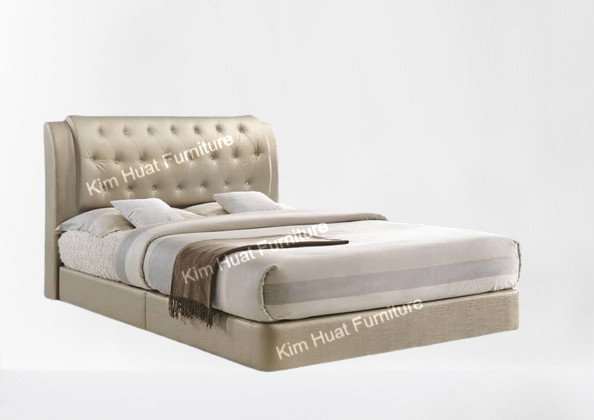 Katil Kulit Emas Katil Single Super Single Queen King Tambah Foam Tilam ...