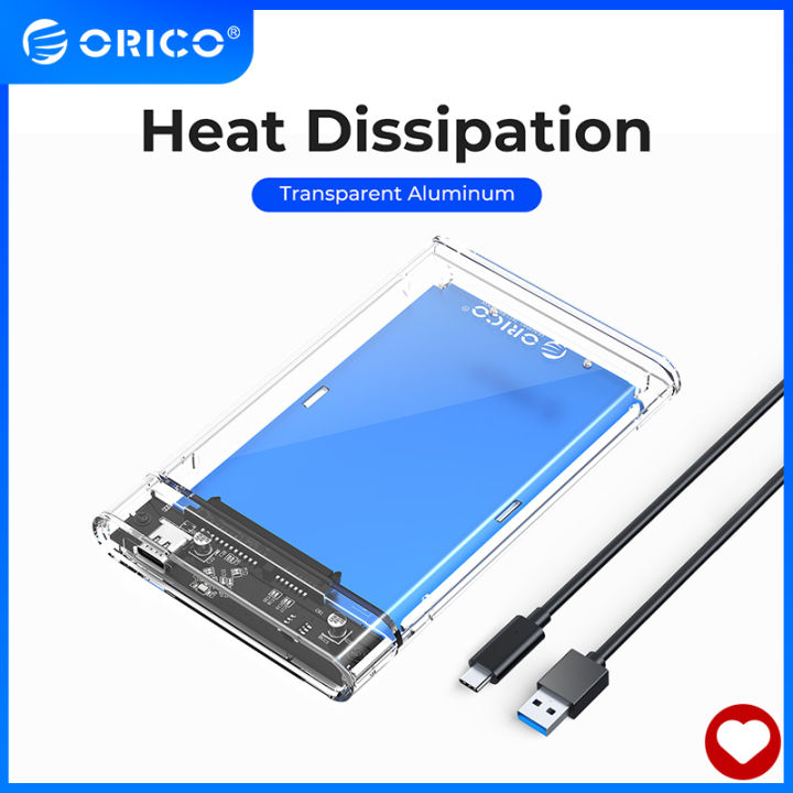 ORICO Transparent HDD Enclosure SATA to USB3.0 HDD Case Tool Free for 7 ...