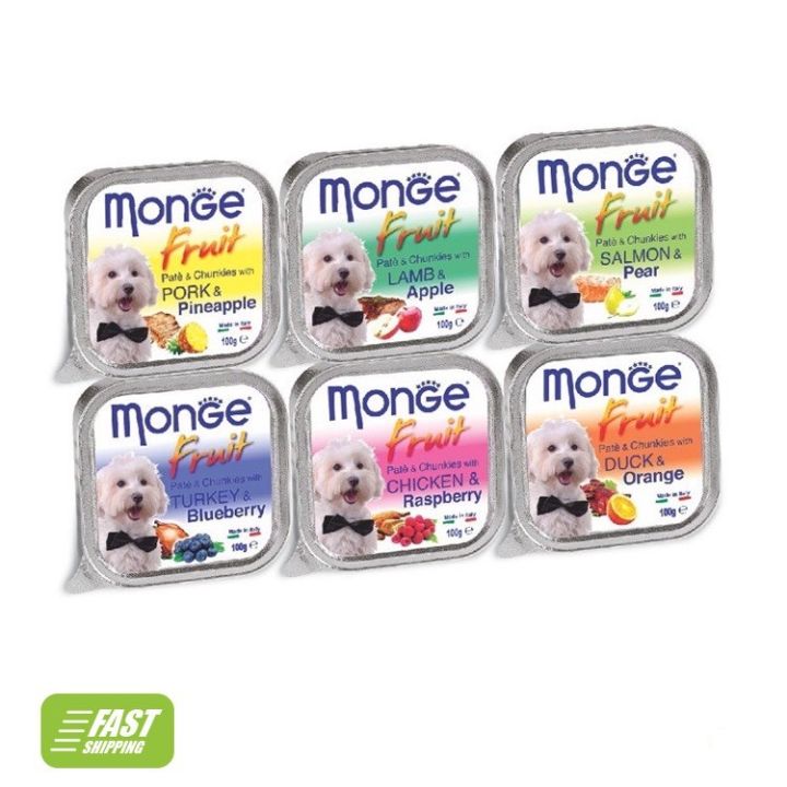 MONGE FRUITS WET FOOD DOG TRAY 100g | Lazada