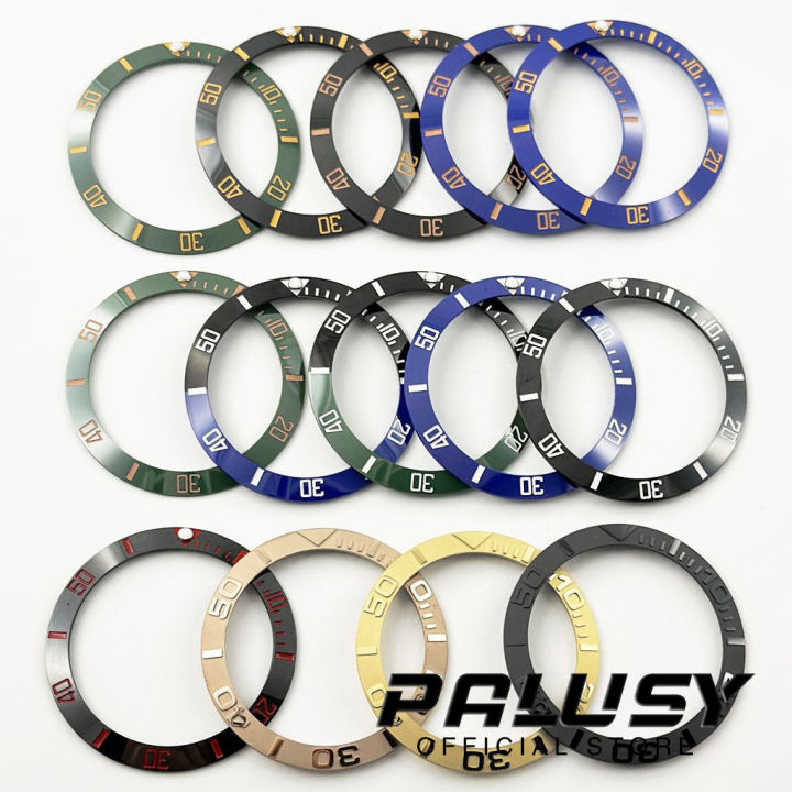 38MM Sloping Ceramic Bezel Insert SUB Watch Black Blue Green Bezel ...