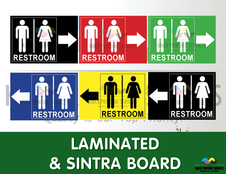 Restroom Signage Laminated | Sintra Board | Lazada PH