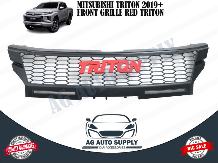Front Grille Car Grill Guard Black & Red & Silvery For MITSUBISHI ...