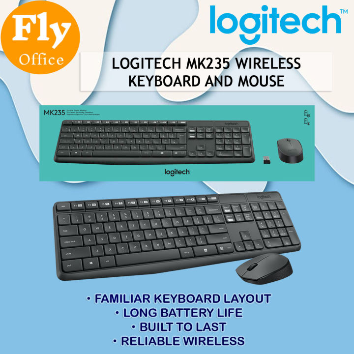 Logitech Mk235 Wireless Keyboard And Mouse Combo [compact Design] 920