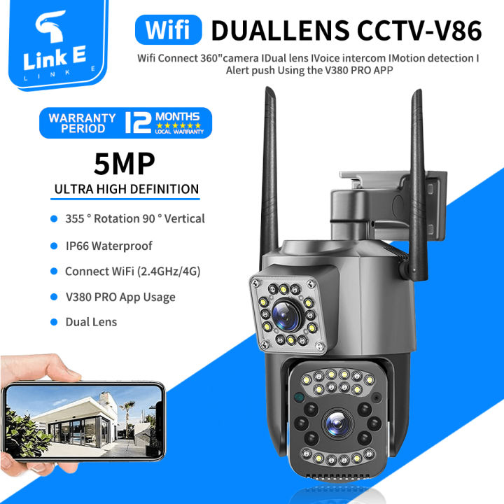 Linke V380 Pro V86 Wireless Dual lens outdoor waterproof 360 cctv with ...