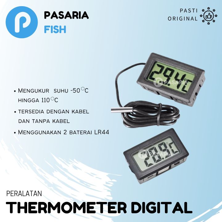 THERMO/THERMOMETER/TERMO METER DIGITAL Aquarium/Aquascape/Kolam Cek ...