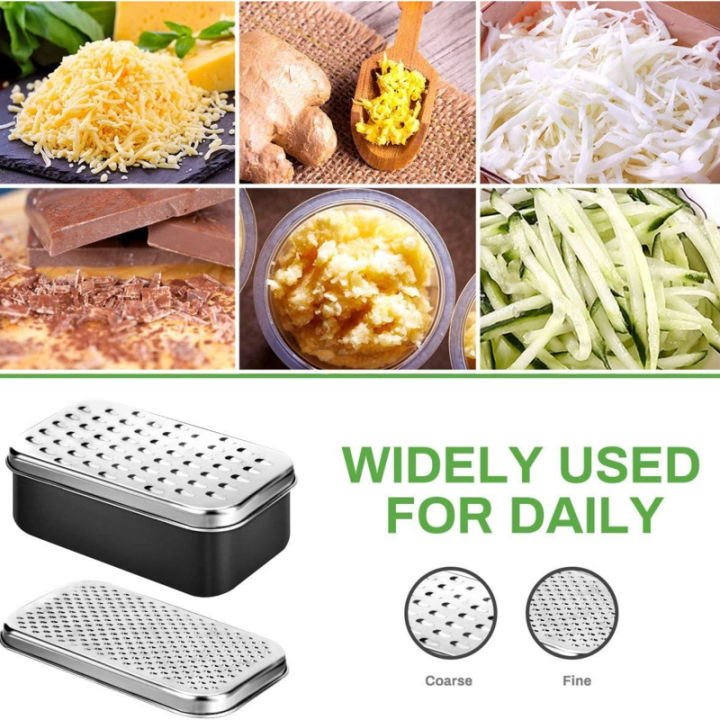 1pc Stainless Steel Cheese Grater Grater with Food Storage Container ...