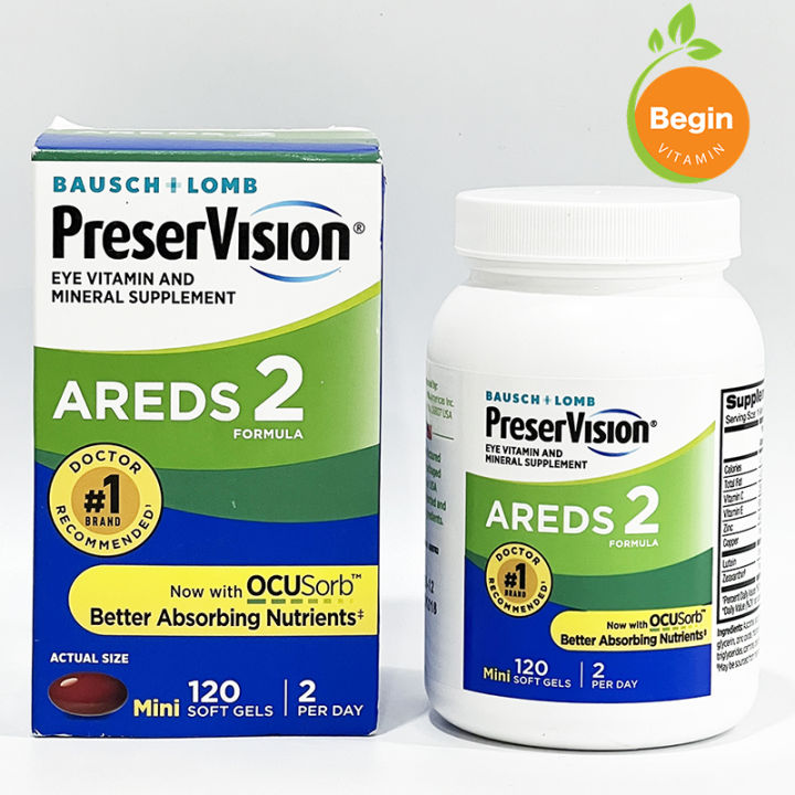 วิตามินบำรุงดวงตา Eye Vitamin AREDS 2 ของแท้ ขายดี#1 ในอเมริกา | Lazada ...