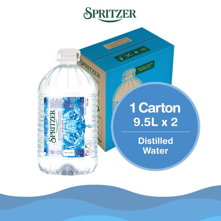 Spritzer Distilled Water (9.5L x 2) | Lazada