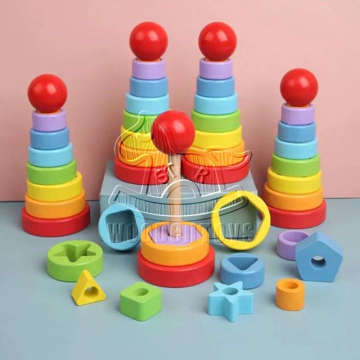 New Design Rainbow Tower Stacker | Lazada PH