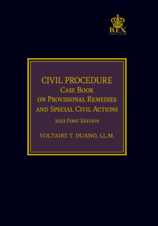 Civil Procedure Case Book (2023 Edition) by Voltaire Duano (Cloth Bound ...