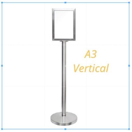 Display Sign Board Stand, Stainless Steel, 1450mm (H), A3 Vertical | Lazada