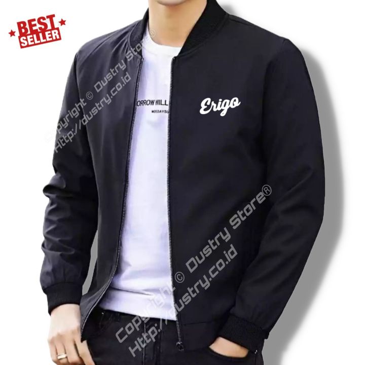 Jaket Bomber Pria ERIGO Distro Keren Gaya Terbaru Kekinian 2022 Sukajan Jepang Jaket Baseball ...