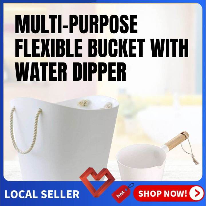 【1-3 Days Delivery】Nordic Pail and Dipper Set (Timba at Tabo) White ...