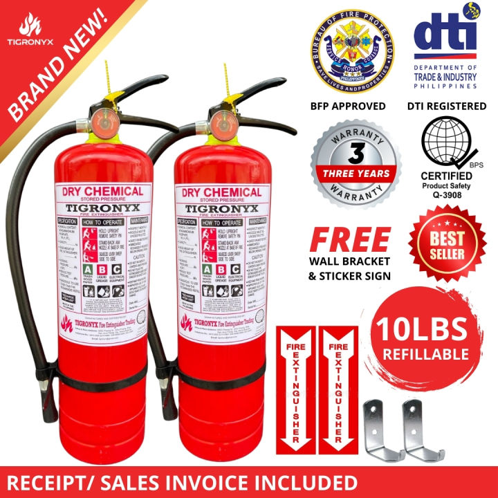 2pcs Fire Extinguisher Dry Chemical 10lbs ABC Type Affordable and ...