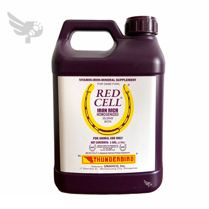 Red Cell 1 Gallon (3.785L) for Game Fowl - Thunderbird - Redcell ...