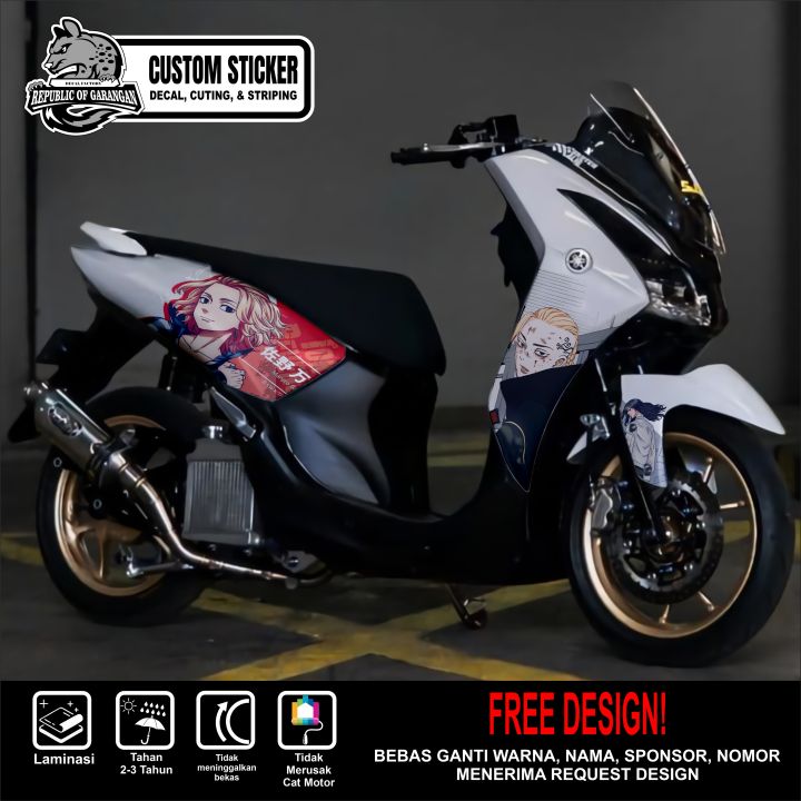 (sticker motor) decal yamaha lexi 125 full body custom sticker free ...