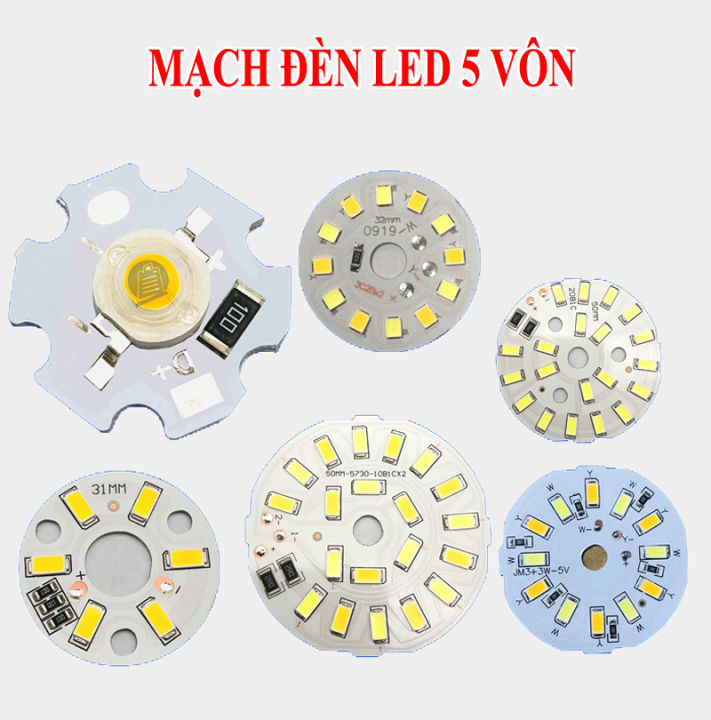 Mạch led tròn 3W 5W 10W điện DC 5V - chế đèn led tiện dụng | Lazada.vn