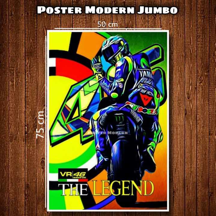 Poster Modern Jumbo Foto Valentino Rossi 46 #PMJ065 - Ukuran 50 x 75 cm ...